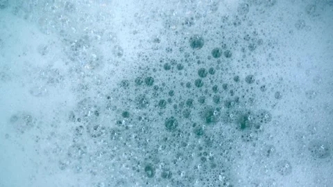 Top view of foamy soapy water texture. W... | Stock Video | Pond5