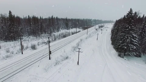 Top view of freight train with carriages... | Stock Video | Pond5