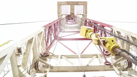 Top view Gas and Oil Drilling Rig | Stock Video | Pond5