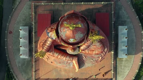 Top View Of Gigantic Statue | Stock Video | Pond5