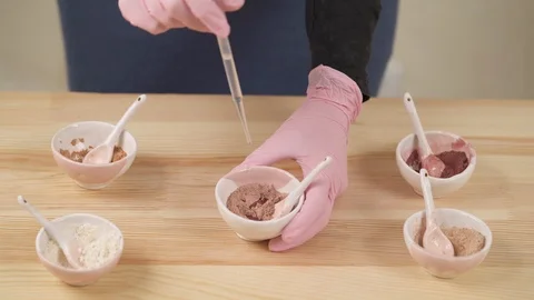Top view of a girl dripping water in a b... | Stock Video | Pond5