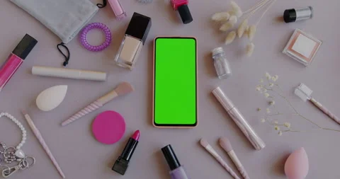 Top view of green screen chroma key mobi... | Stock Video | Pond5