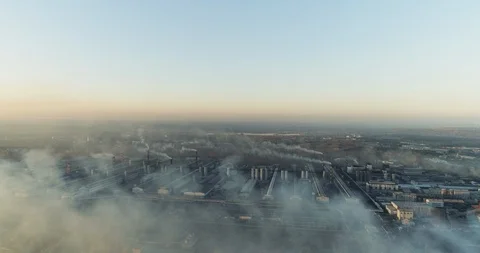 Top view of heavy industry plant. Steel ... | Stock Video | Pond5