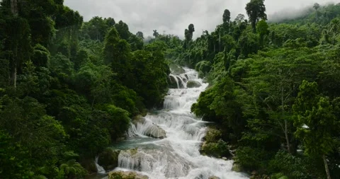 Top view of the Highest Waterfall in the... | Stock Video | Pond5