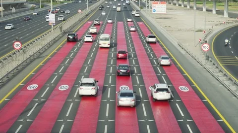 Top view of highway. 100 km/h speed limi... | Stock Video | Pond5