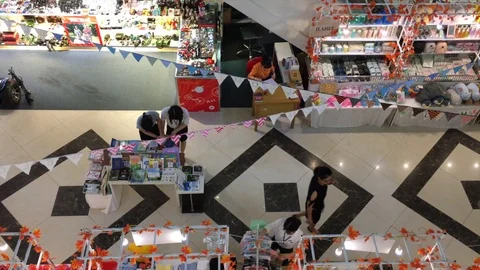 A top view of Imperial Plaza mall's inte... | Stock Video | Pond5