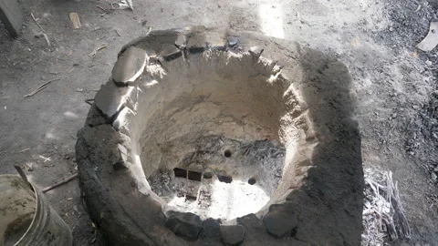 top view of the khmer traditional stove ... | Stock Video | Pond5