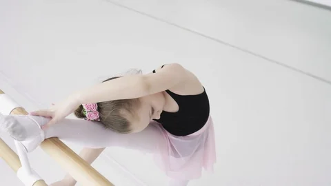 Top view of little girls using ballet ba... | Stock Video | Pond5