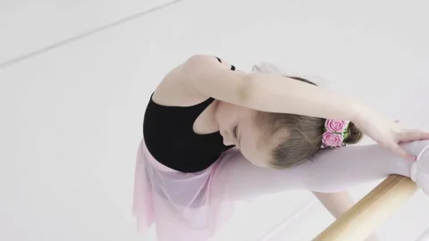 Top view of little girls using ballet ba... | Stock Video | Pond5