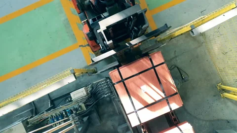 Top view of a loading vehicle transporti... | Stock Video | Pond5