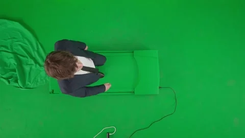 Top view male model in suit isolated on ... | Stock Video | Pond5