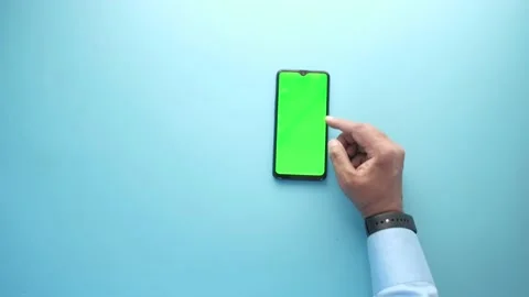 top view of man hand using smart phone o... | Stock Video | Pond5