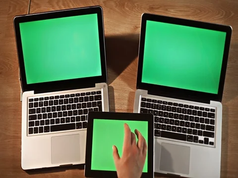 Top view man zooming our and scrolling i... | Stock Video | Pond5