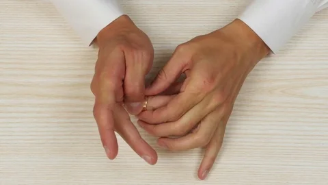 Top view of man's hands taking off the w... | Stock Video | Pond5