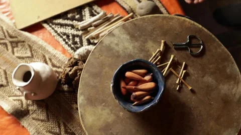 Top view of Mapuche traditional music in... | Stock Video | Pond5