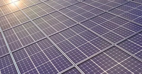 Top View of a New Photovoltaic Solar Pan... | Stock Video | Pond5