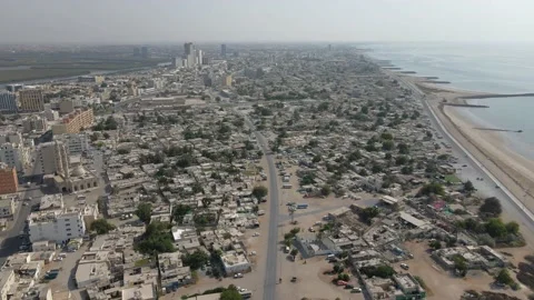 Top view of the old town of Ras al Khaim... | Stock Video | Pond5