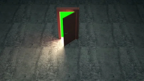 Top view of Opened Door with portal and ... | Stock Video | Pond5