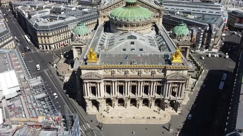 Top view over Opera Garnier Palace dome ... | Stock Video | Pond5