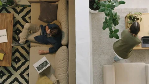 Top View of People Living in Apartment B... | Stock Video | Pond5