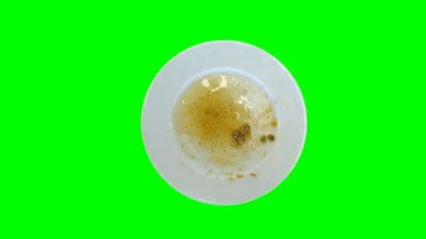 Top view, the plate rotates. On the plat... | Stock Video | Pond5