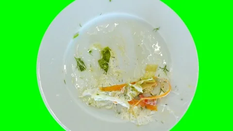 Top view, the plate rotates. On the plat... | Stock Video | Pond5