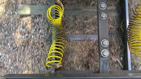 Top view of railway wagon coupler joint ... | Stock Video | Pond5