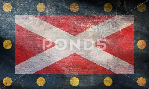 Top view of retro flag of Hampton Poyle village . grunge flag of united kingd: Graphic #162616617