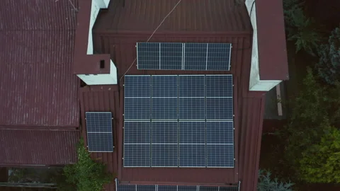 Top View of the Roof of a Country House ... | Stock Video | Pond5