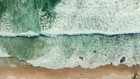 Top View Of Sandy Shoreline Of Kogel Bay... | Stock Video | Pond5