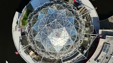 Top View Of Science World Geodesic Dome,... | Stock Video | Pond5