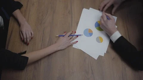 Top view shot of graphic data templates ... | Stock Video | Pond5