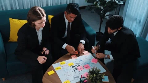 Top view of skilled businessman write id... | Stock Video | Pond5