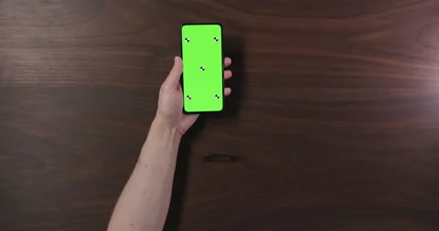 Top view slow motion man hand show smart... | Stock Video | Pond5
