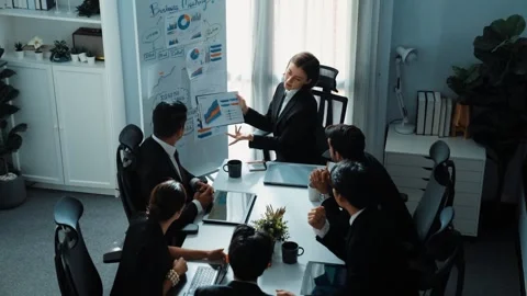 Top view of smart manager compare chart ... | Stock Video | Pond5