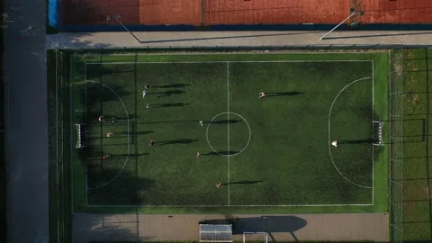 Top view of a Sports soccer field with p... | Stock Video | Pond5