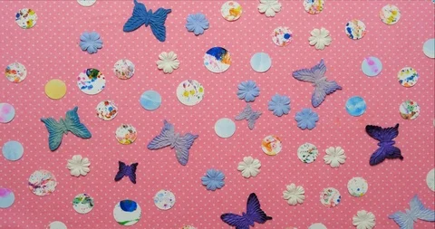 Top view stop motion of pastel backgroun... | Stock Video | Pond5