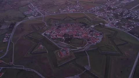 Top view of the touristic medieval town ... | Stock Video | Pond5