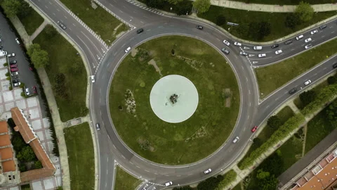 Top View Of The Vehicles Driving At The ... | Stock Video | Pond5