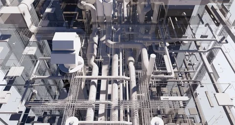 Top view visualization of a BIM model bu... | Stock Video | Pond5