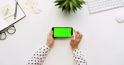Top view on the white office desk and bl... | Stock Video | Pond5