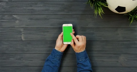 Top view on the white vertical smartphon... | Stock Video | Pond5