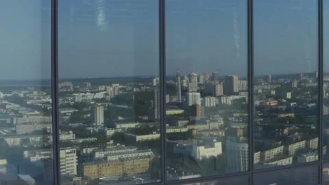 Top view of windows of offices in busine... | Stock Video | Pond5