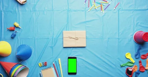 Top view woman planning birthday party u... | Stock Video | Pond5