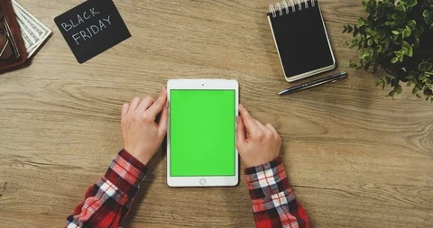 Top view on the woman's hands using the ... | Stock Video | Pond5