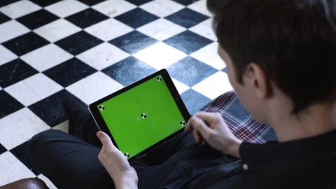 Top view of young man in black shirt sit... | Stock Video | Pond5