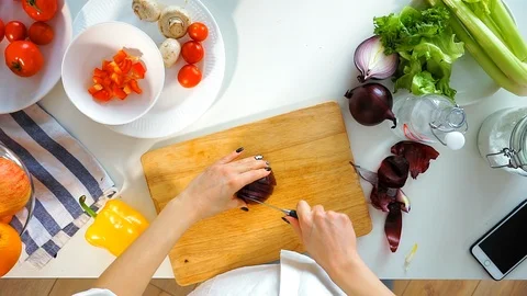 Top view of a young woman of finely cut ... | Stock Video | Pond5