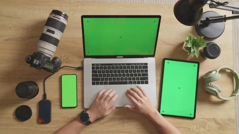 Top View Zoom Out Shot Of A Male Video E... | Stock Video | Pond5