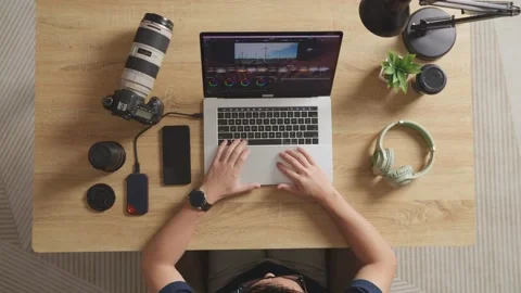 Top View Zoom In Shot Of A Male Color Gr... | Stock Video | Pond5