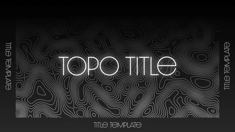 Topo Title Template ~ After Effects Template #231484812